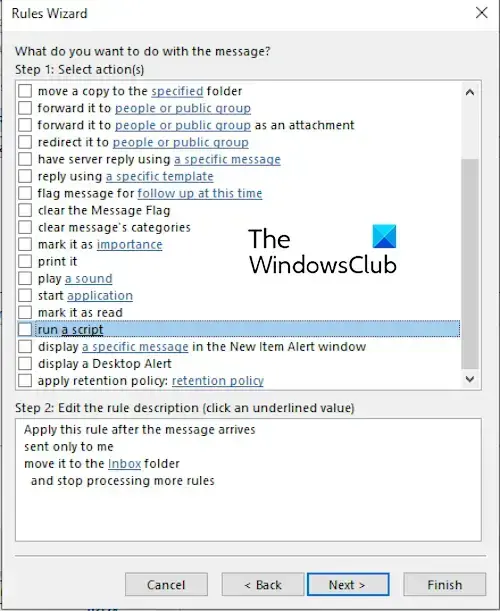 Outlook ルールにスクリプトの実行オプションがありませんか? 復元してください！: lasenorahen